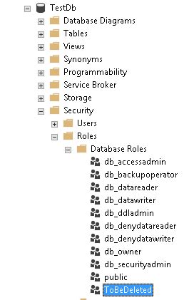 How To Drop A Role In A SQL Server Database
