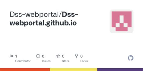 Github Dss Webportaldss