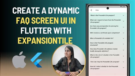 Create A Dynamic Faq Screen Ui In Flutter With Expansiontile Youtube