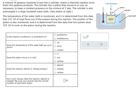solved a mixture of gaseous reactants is put into a