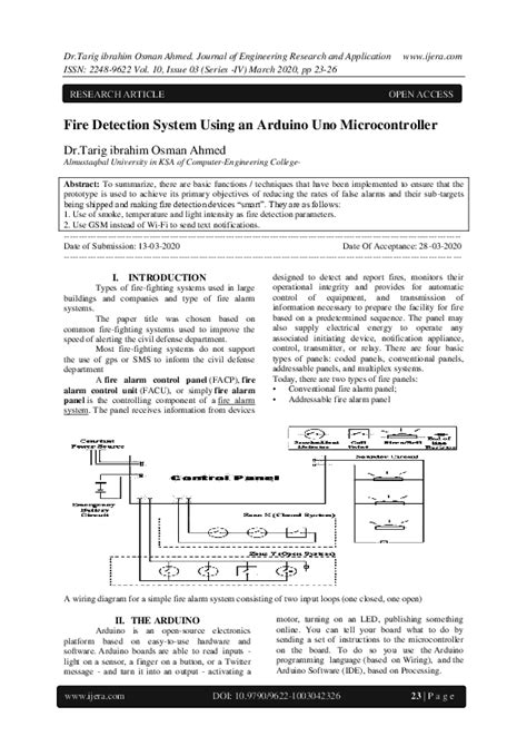 Pdf Fire Detection System Using An Arduino Uno Microcontroller
