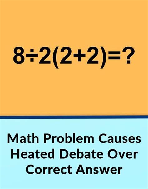 Math Problem Stirs Debate How Do We Solve It Weveryday Stories