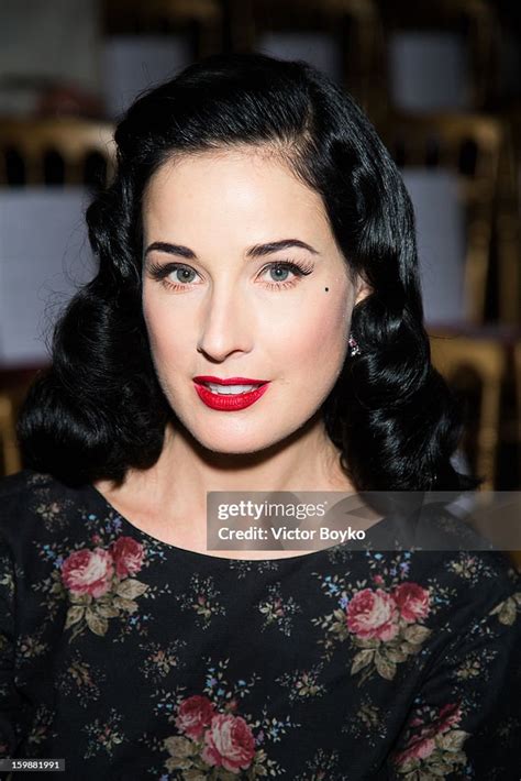 Dita Von Teese Attends The Ulyana Sergeenko Springsummer 2013 News