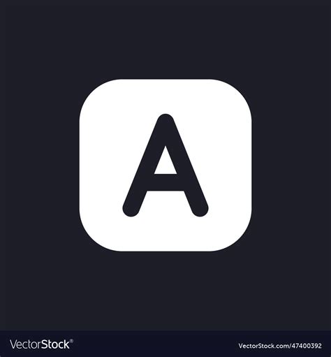 Font Style White Pixel Perfect Solid Ui Icon Vector Image