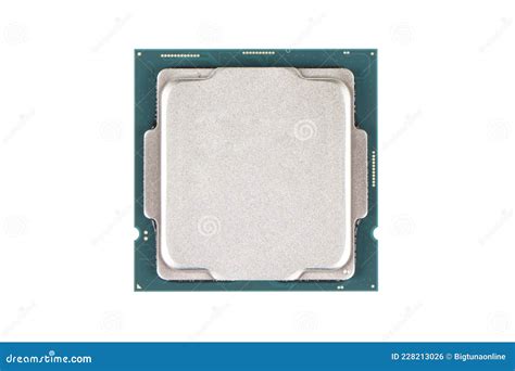 Top View Computer Processor Isolated On White Background Cpu Central Processor Unit Computer