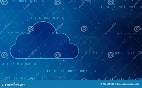 2d Illustration Of Cloud Computing Digital Cloud Computing Concept