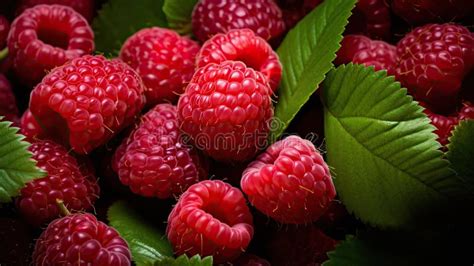 Background With Raspberry Lemon And Mint Neural Network Ai Generated