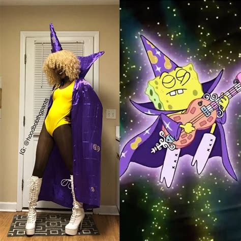 Self Spongebob Cosplay Clever Halloween Cute Halloween Costumes