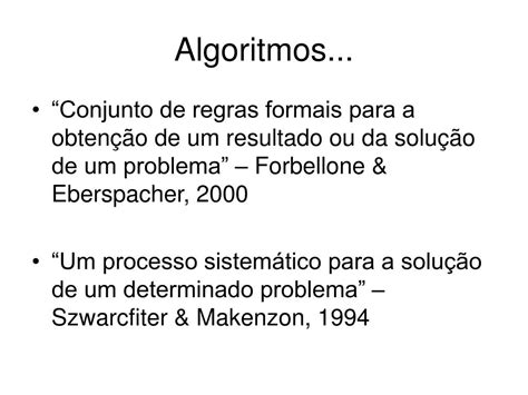 PPT Introdução a Programação Algoritmos PowerPoint Presentation free download ID 779420