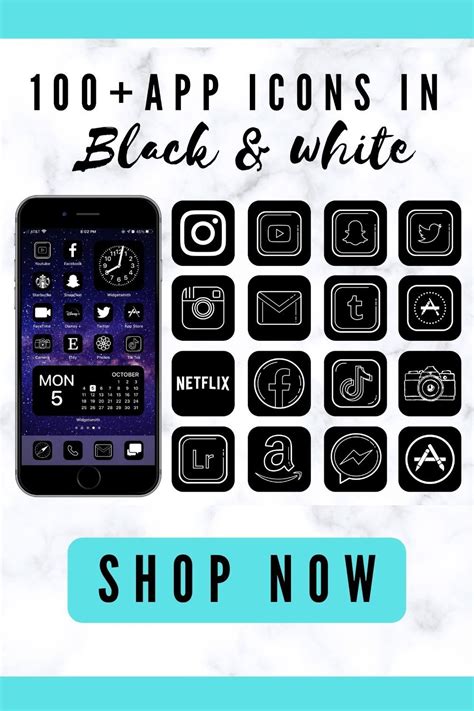 100 App Icons In Black And White Customize Your IPhone With These App Icons Shortcuts We