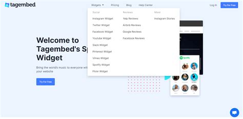 free spotify widgets embed spotify playlist on website tagembed