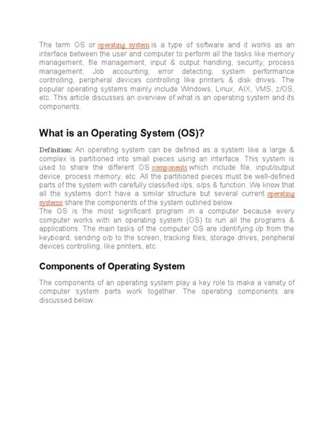 operating system pdf
