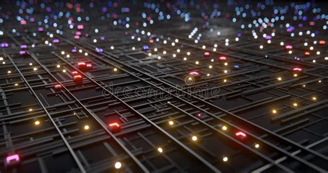 Concept Big Data Center Printed Circuit Board Futuristic Server Circuit Board Futuristic