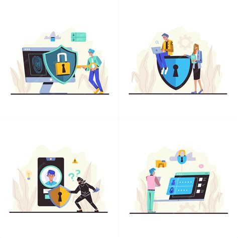 Premium Vector Cyber Security Flat Illustration 1