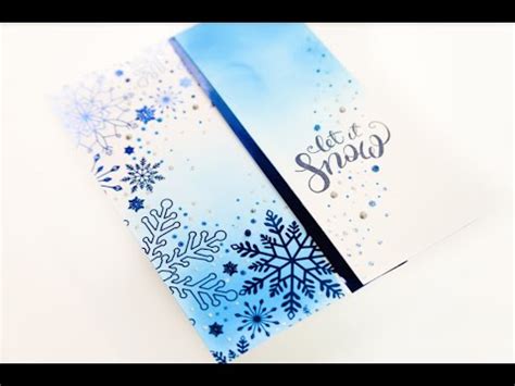 Unity Quick Tip Snowy Ombre Ink Blended And Foiled Designer Toner Card Front Unity Blog