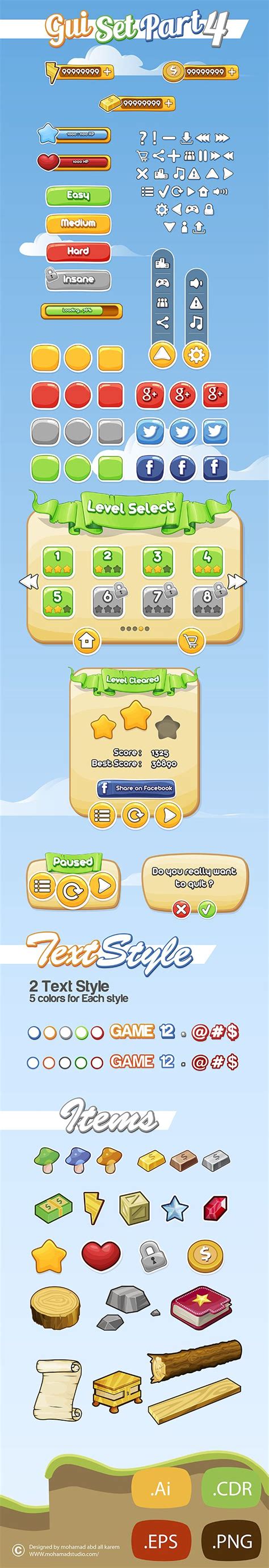 Game GUI Part Game Gui Game Ui Game Design
