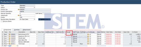How To Return Issued Components In Production Order