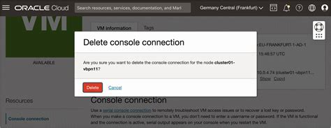 Create Serial Console Access For Oracle Exadata Database Service On Dedicated Infrastructure