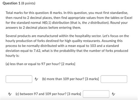 Solved Question Points Total Marks For This Question Chegg