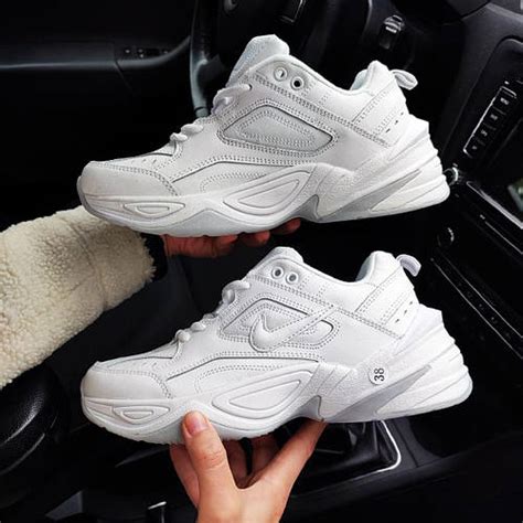 Женские кроссовки Nike M2K Tekno White (белые) спортивные массивные ...
