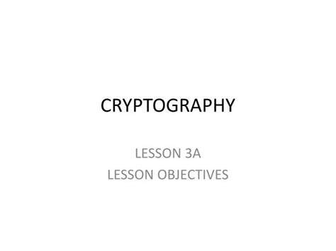 PPT CRYPTOGRAPHY PowerPoint Presentation Free Download ID
