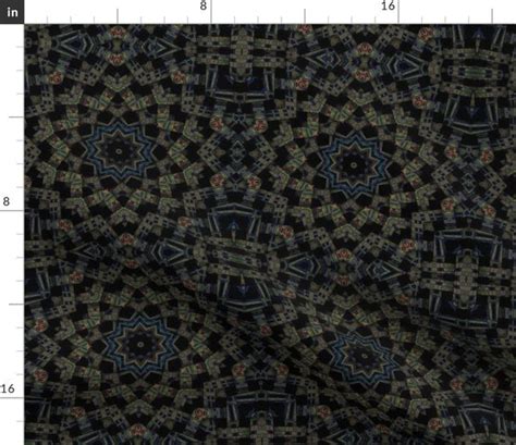 Green Blue Yellow Purple Zig Zag Star Fa Spoonflower