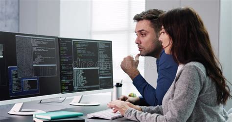 Agile Pair Programming And Extreme Coding Stock Image Image Of