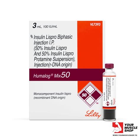 Humalog 100iu Mix 50 Refill Cartridge 3ml Lilly Yourmuscleshop