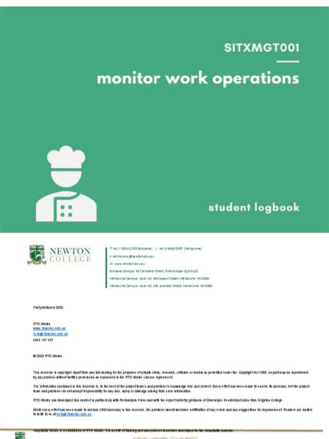 Sitxmgt001 Student Logbook Download Free Pdf Sustainability