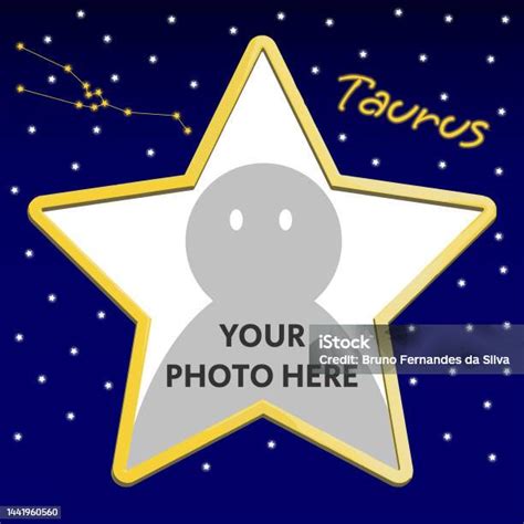 별이 빛나는 밤하늘의 별 모양의 프레임과 황소 자리 조디악 별자리 그라데이션에 대한 스톡 벡터 아트 및 기타 이미지 그라데이션 금색 노랑 Istock