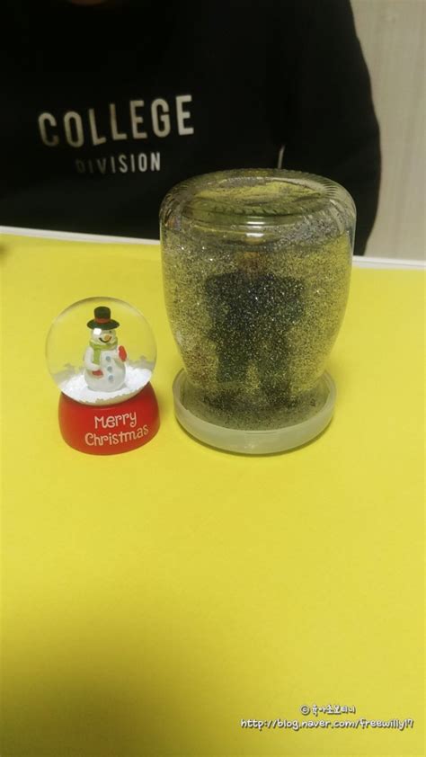 [엄마표미술] 스노우볼만들기 쉬워요 네이버 블로그