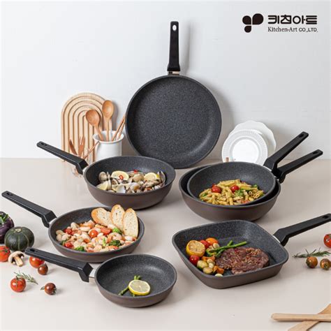 [무료배송] 1 1 1 키친아트 러블리 후라이팬 프라이팬 궁중팬 계란말이팬 파티웍 골라담기 티몬