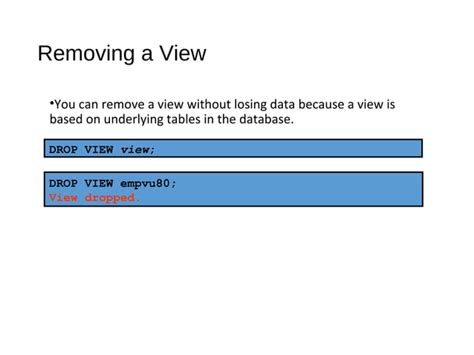 creating other schema objects ppt