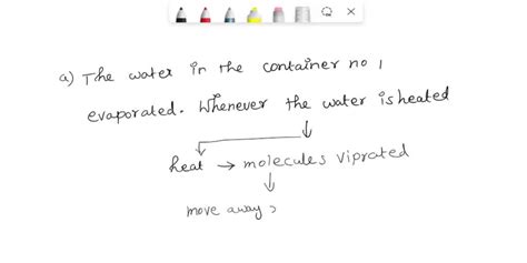 Q1 Describe What Happened To The Water In Container No 1 Q2