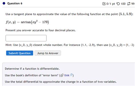 Solved Use A Tangent Plane To Approximate The Value Of The Chegg Com