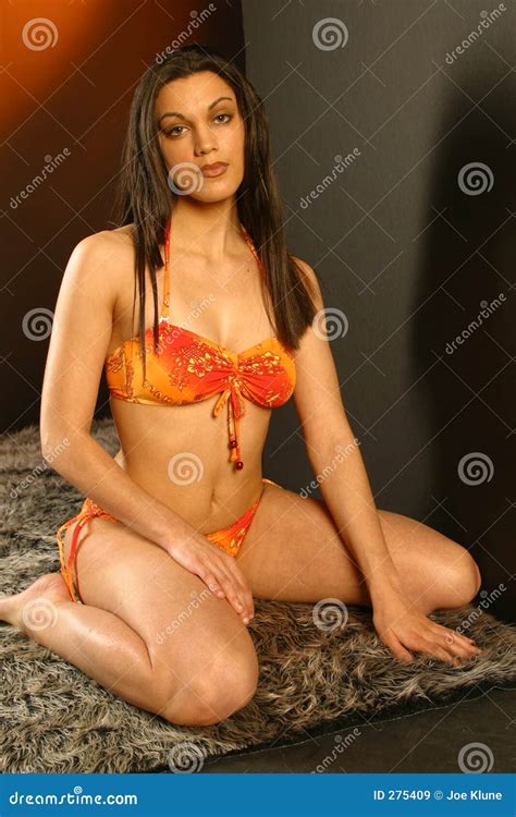 In Orange 5 Stock Image Image Of Mood Orange Youth Fashion 275409