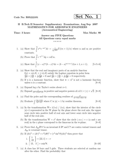 Mathematics For Aerospace Engineers R05222101 Tensor Theoretical
