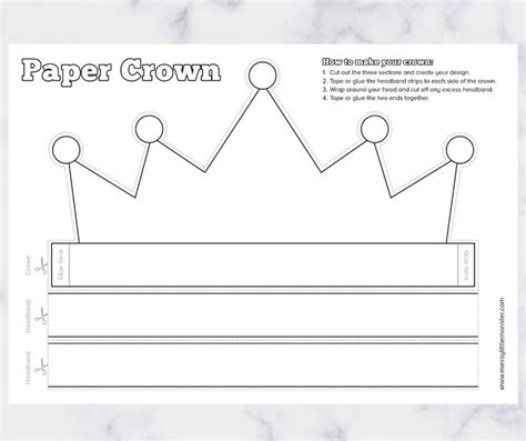 Printable Crown Template Make Your Own Paper Crown Craft Fit For A