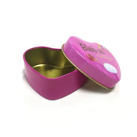 Custom Food Grade Heart Shaped Tins For Chocolate Biscuit Packaging