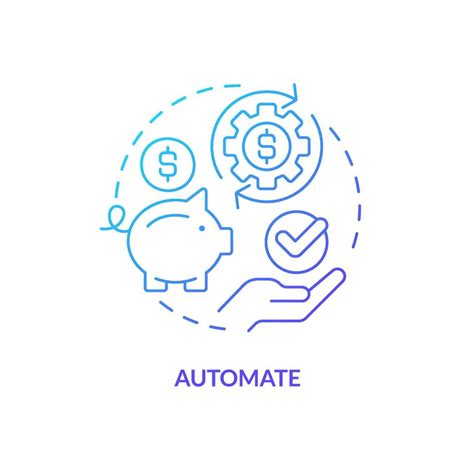 Automate Blue Gradient Concept Icon Technology Bank Service Option Saving For Education Tip