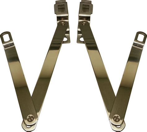 A6457 Polished Stainless Steel Tailgate Hingelink Set Fits 1967 72