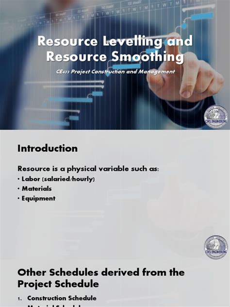 Lec8 Ce433 Resource Levelling And Resource Smoothing Download Free Pdf Resource Economies