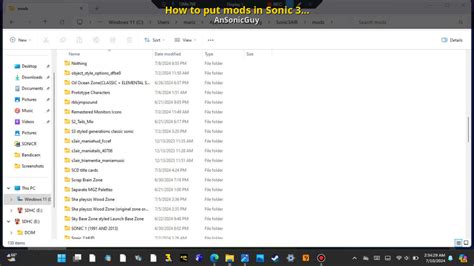 how to put mods in sonic 3 a i r pc tutorial for sonic 3 a i r