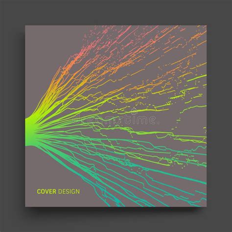 Array With Dynamic Particles Composition With Motion Effect Abstract