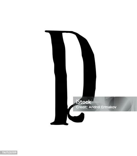 라틴어 문자 D 벡터 아이콘을 사용할 수 있습니다 사이트의 아이콘입니다 알파벳에서 문자를 분리합니다 1719 세기의 고딕 양식의