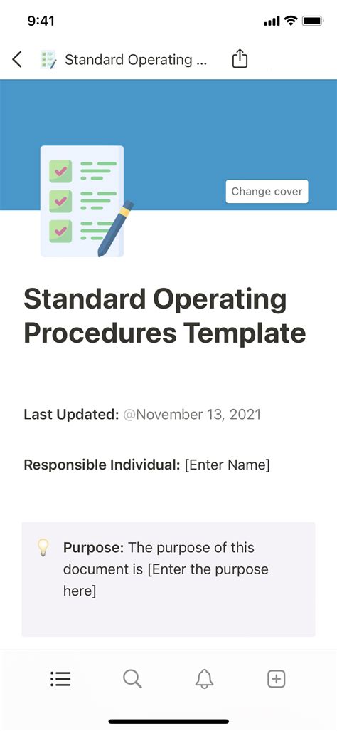 Notion Template Gallery Standard Operating Procedure Sop