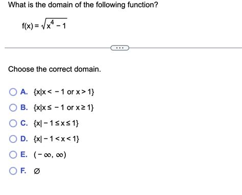 Solved What Is The Domain Of The Following Function Chegg Com