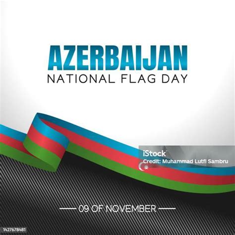 아제르바이잔 국기의 날 벡터 일러스트 레이 션 인사말 카드 포스터 및 배너에 적합합니다 아제르바이잔 국기에 대한 스톡 벡터 아트