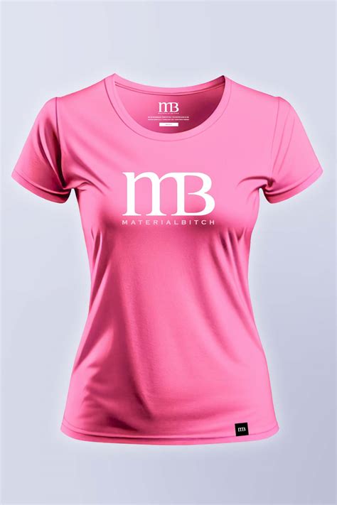Mb Logo Womens Pink T Shirt Materialbitch