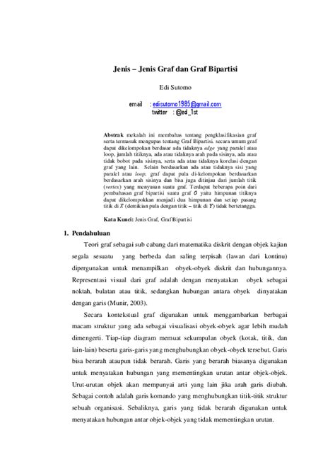 Jenis Jenis Graf Dan Graf Bipartisi Jenis Jenis Graf Dan Graf Bipartisi